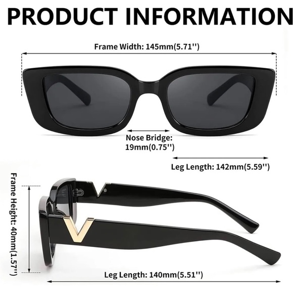 Accessories | Small Rectangle Sunglasses For Women Men Vintage Trendy ...